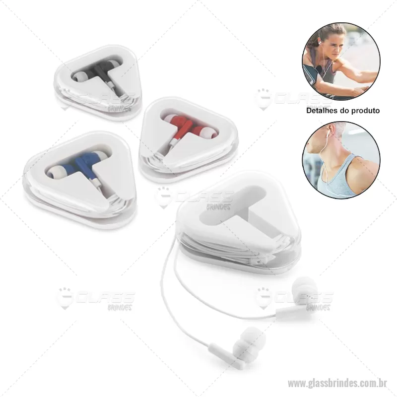 Fone de Ouvido Auricular Com Fio Personalizado - GLATEC242 - Fone de ouvido