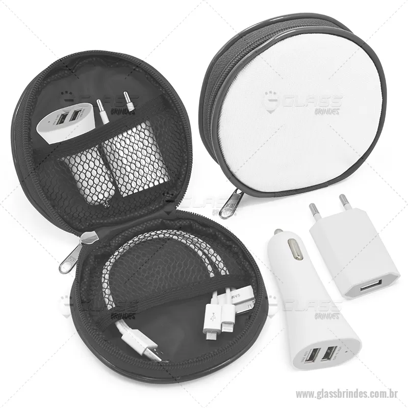 Kit de Carregador Personalizado - GLATEC117 - Kit carregador de celular